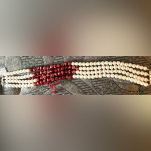 Jewelry | Vampire Bite Elegant Blood Droplets Pearl Collar Dripping Red ...